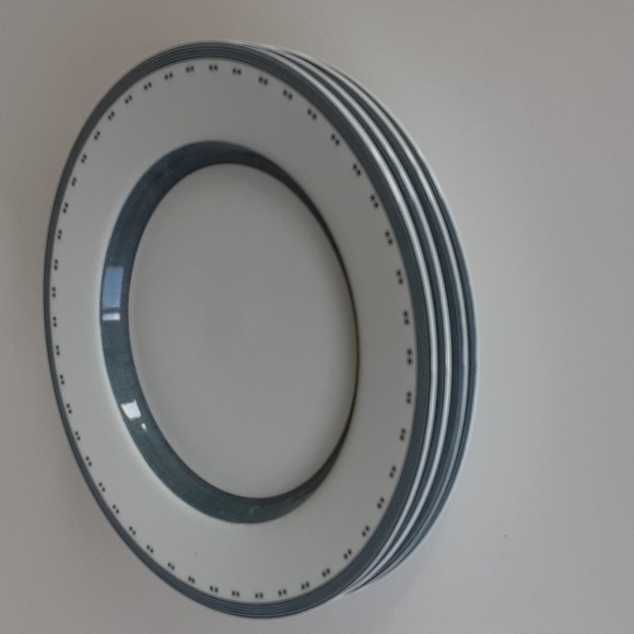 Dansk | Dining | Dansk Gridworks Salad Plates 9 Blue Stripes Gridlines ...